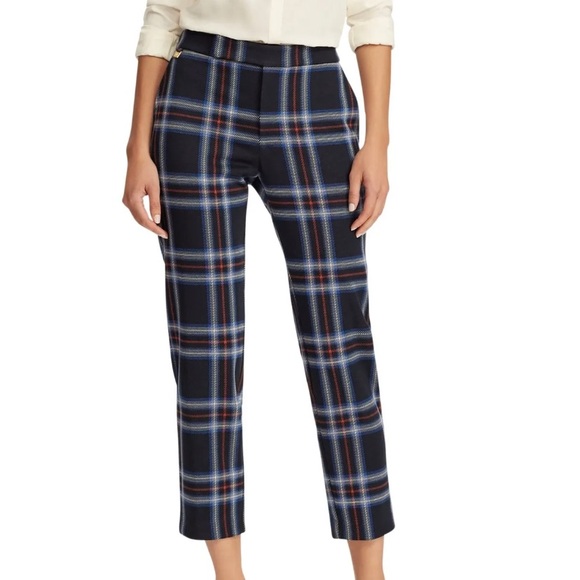Lauren Ralph Lauren | Pants & Jumpsuits | Lauren Ralph Lauren Navy Blue Red Tartan Plaid Skinny ...